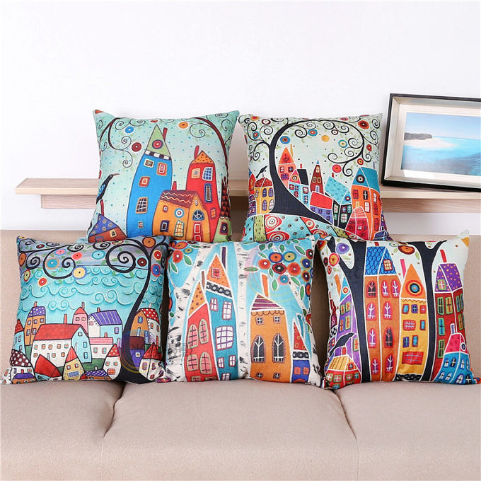 Vintage Buildings Cushion | HomeAdore Shop