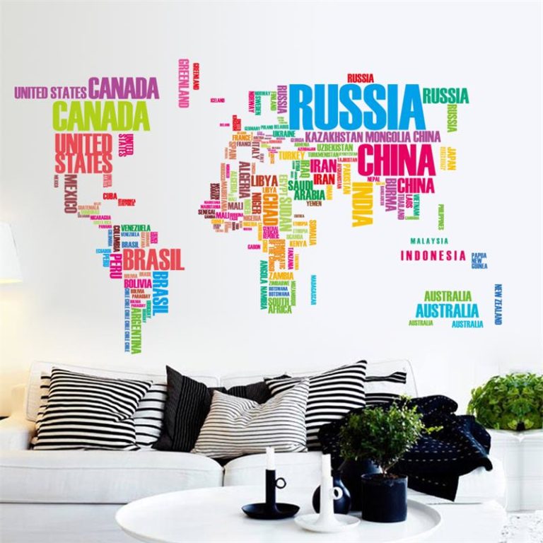 World Map Wall Sticker | HomeAdore Shop