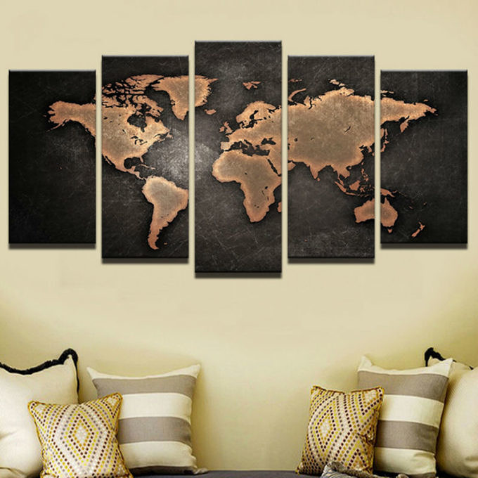 World Map Panel Canvas Art | HomeAdore Shop